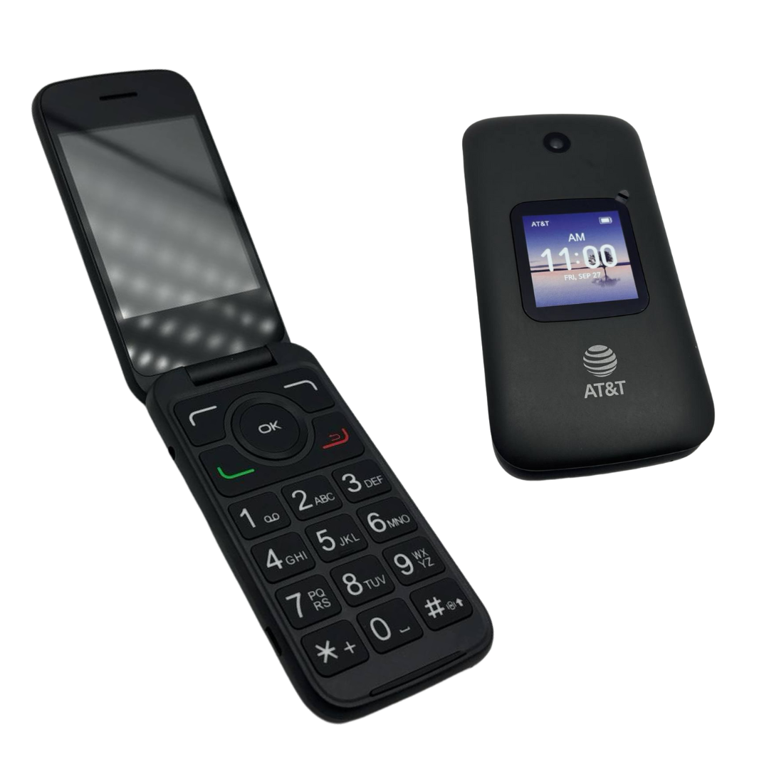 Alcatel Smartflip 4052R Phone Flip AT&T 4G Clamshell Seniors BIG Numbe ...